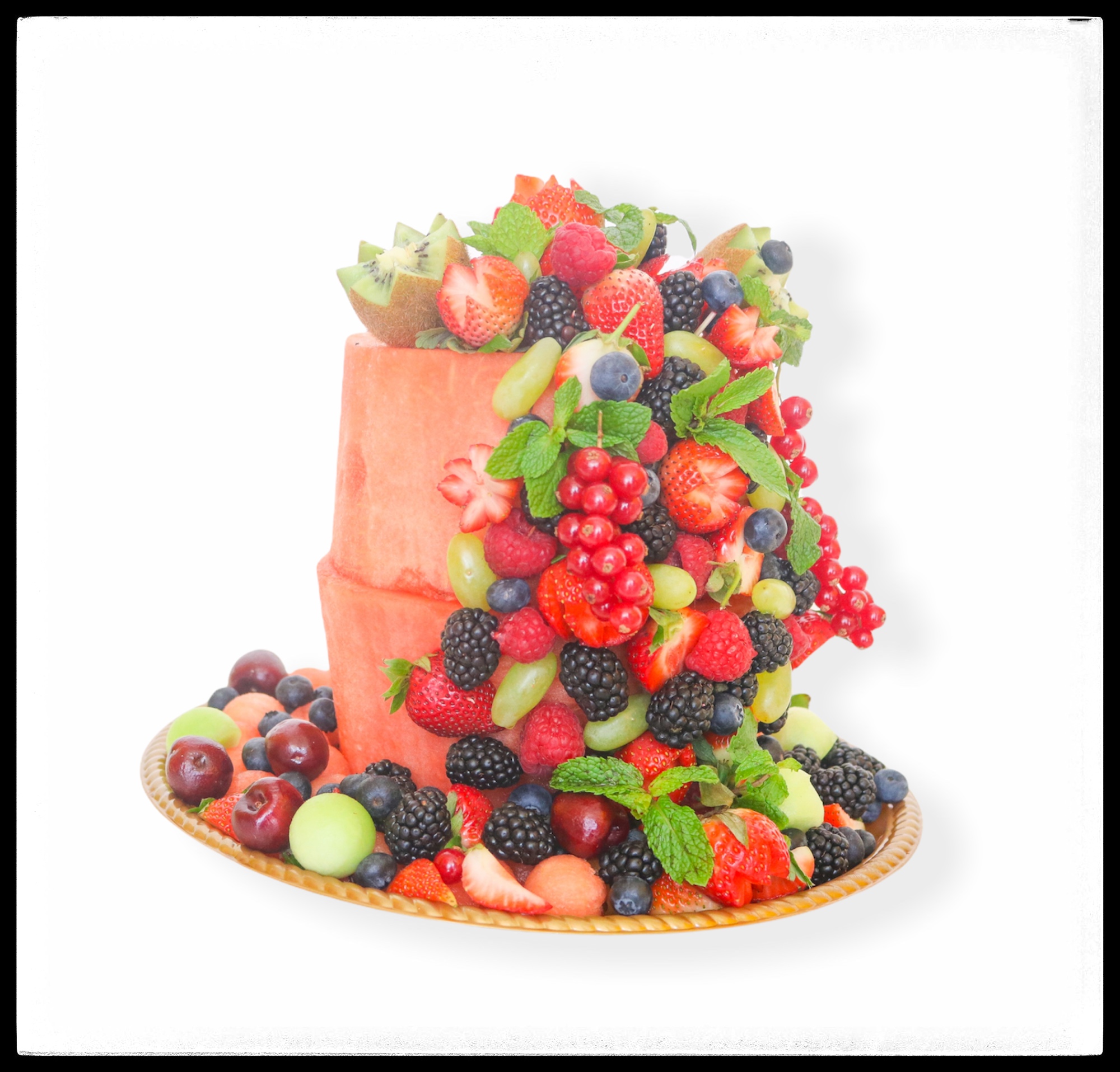 (WC 08) Rainbow Queen Two Layer Cake – Fruit For Every Mood…!